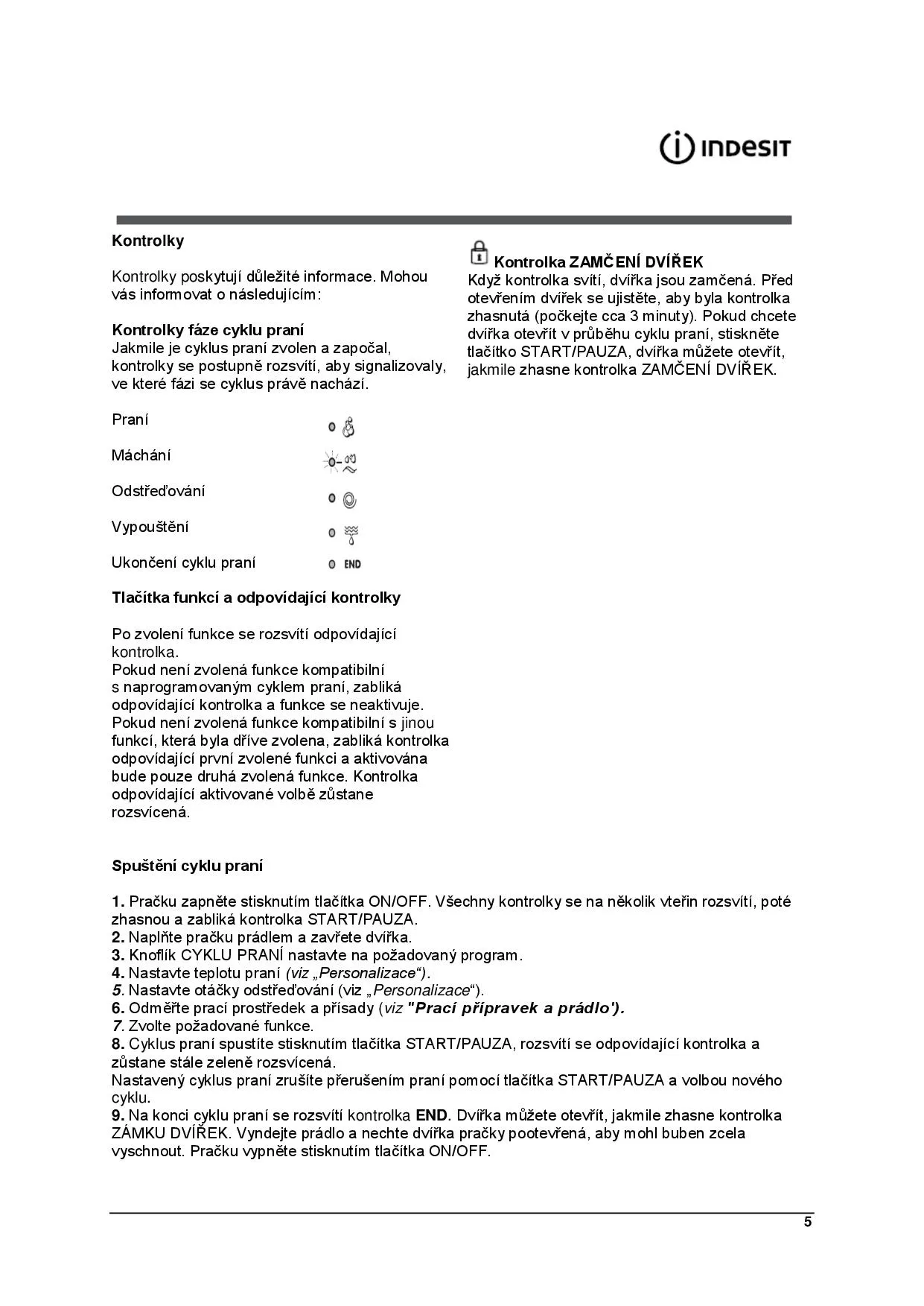 Návod k použití Indesit IWUD 4105 EU - Zbozi.cz