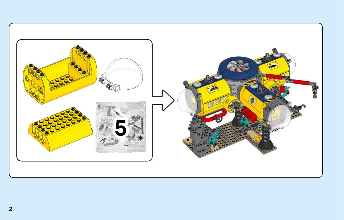 Návod na stavbu - čtvrtá část LEGO City 60265 Oceánská průzkumná ...