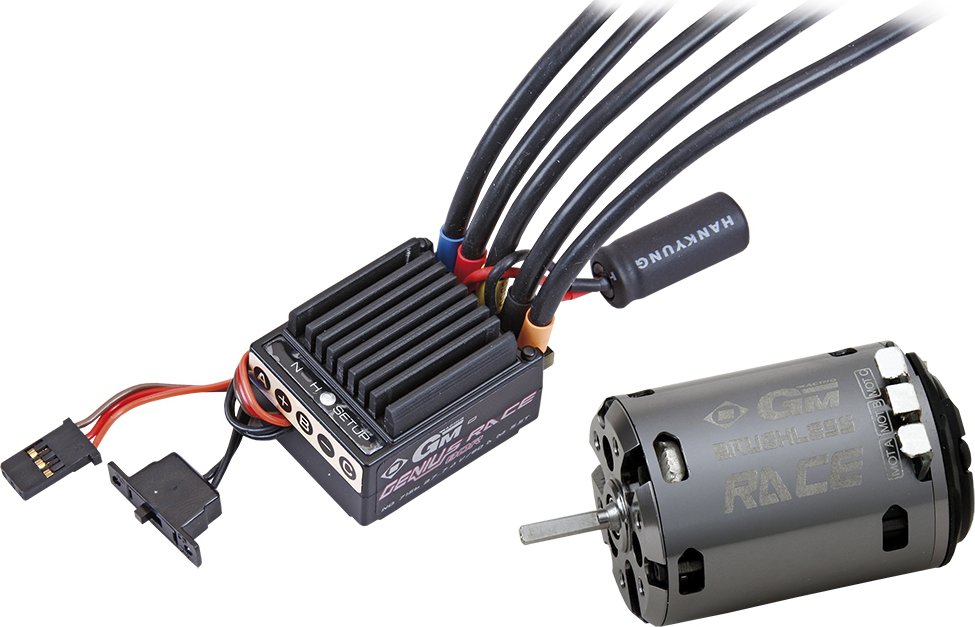 GM Racing brushless GM-Genius Race II 80R regulátor a 17,5T GM Motor ...