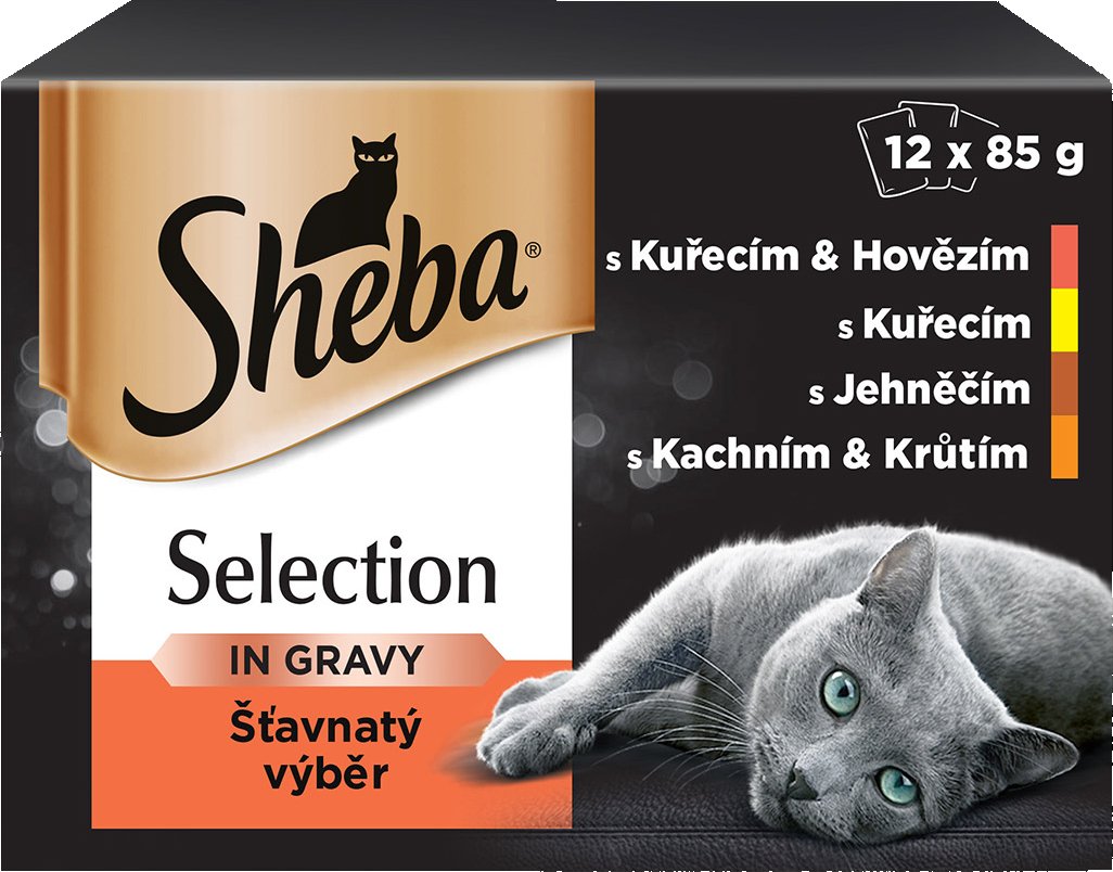 Sheba Selection In Sauce šťavnatý výběr 48x 85 g od 729 Kč - Zbozi.cz