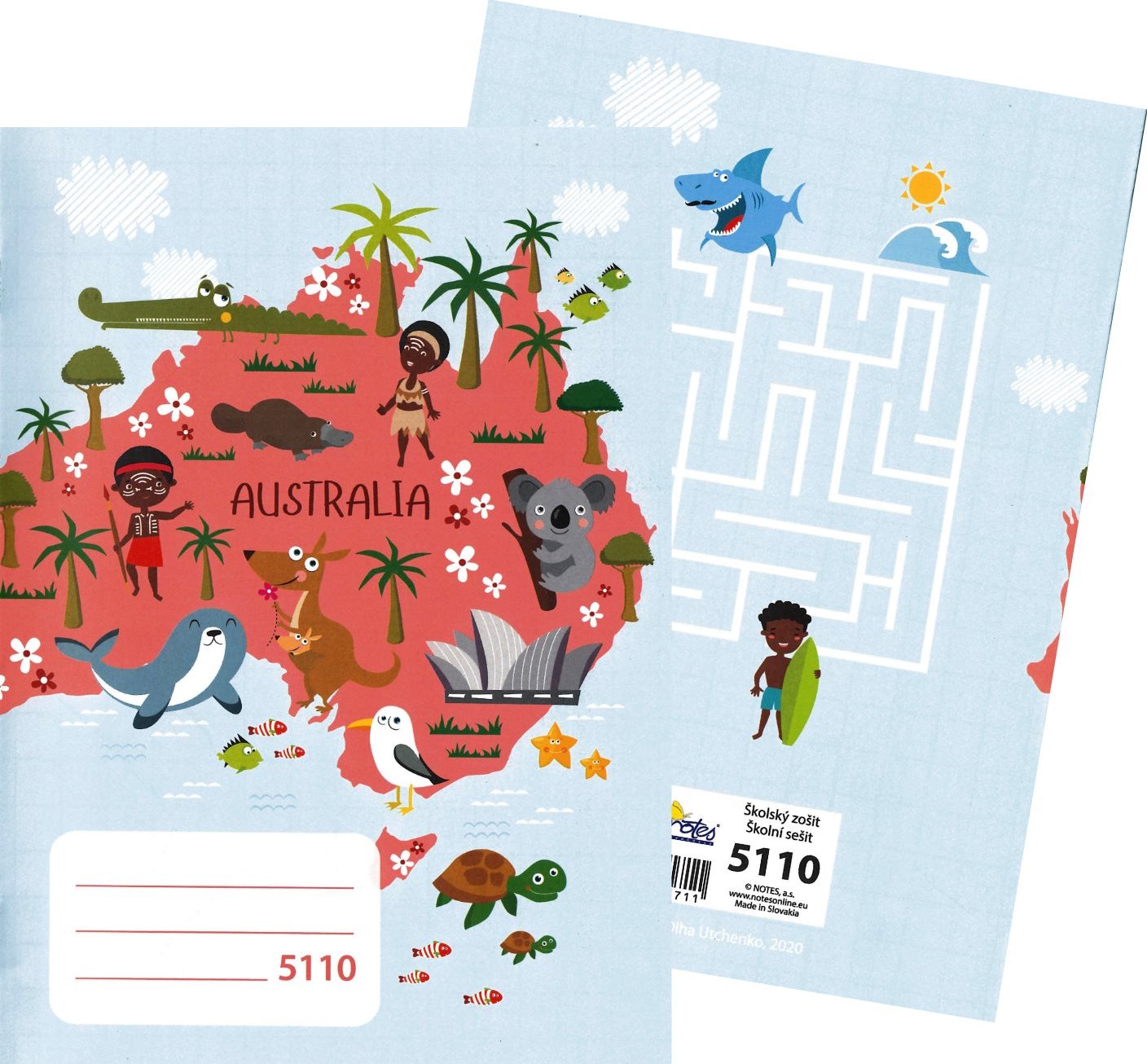 Notes Sešit A5/5110 10 listů čtvereček Austrálie od 3,80 Kč - Zbozi.cz
