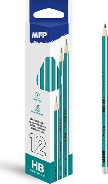 MFP 6200235 tužka trojhranná č. 2 12 ks od 3,40 Kč - Zbozi.cz