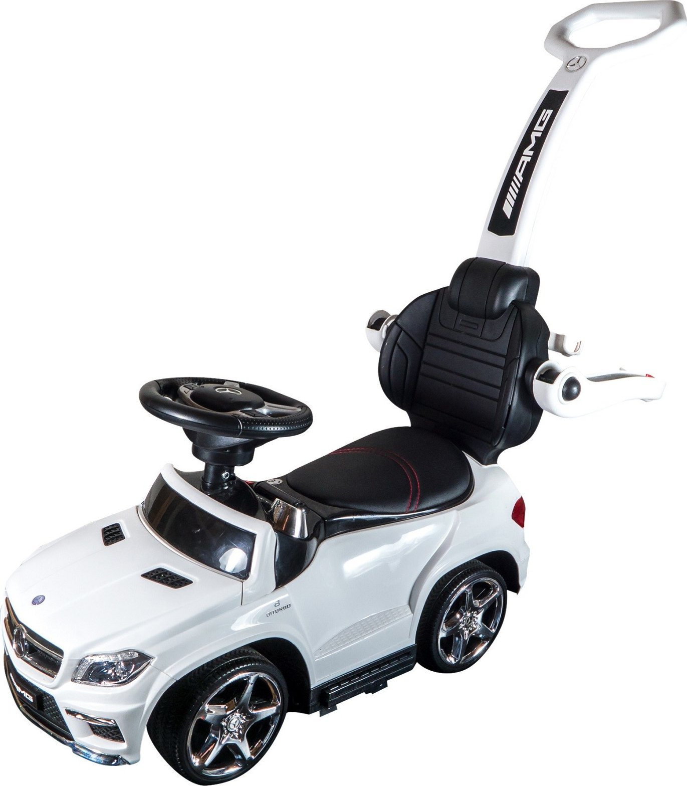 Siva Mercedes Benz GL63AMG Slide Car 3v1 bílé - Zbozi.cz