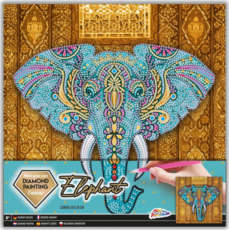 Grafix Slon 30 x 30 cm dřevěný rám od 130 Kč - Zbozi.cz