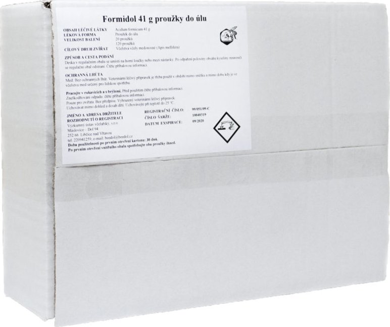 Výzkumný ústav včelařský Formidol proužky do úlu 41 g 20 ks od 119 Kč ...