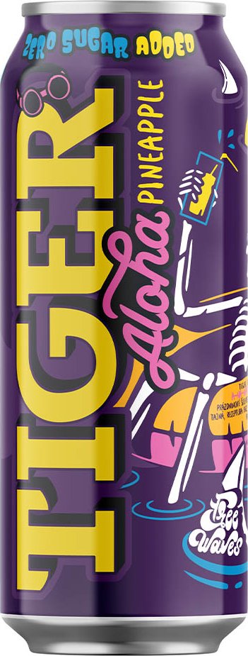 Tiger Energy Drink bez přidaného cukru 500 ml Aloha Pineapple od 29 Kč ...