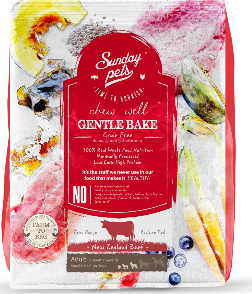 Sunday Pets Gentle Bake Dog Adult Small/Medium Beef 1,3 kg od 399 Kč ...