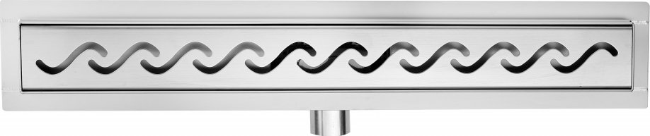 WellMall W-Drainwell 11 x 84 cm chrom vlnky - Zbozi.cz