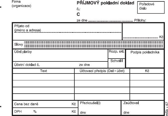 mSk 47 příjmový pokladní doklad A6 2 x 50 listů od 38 Kč - Zbozi.cz