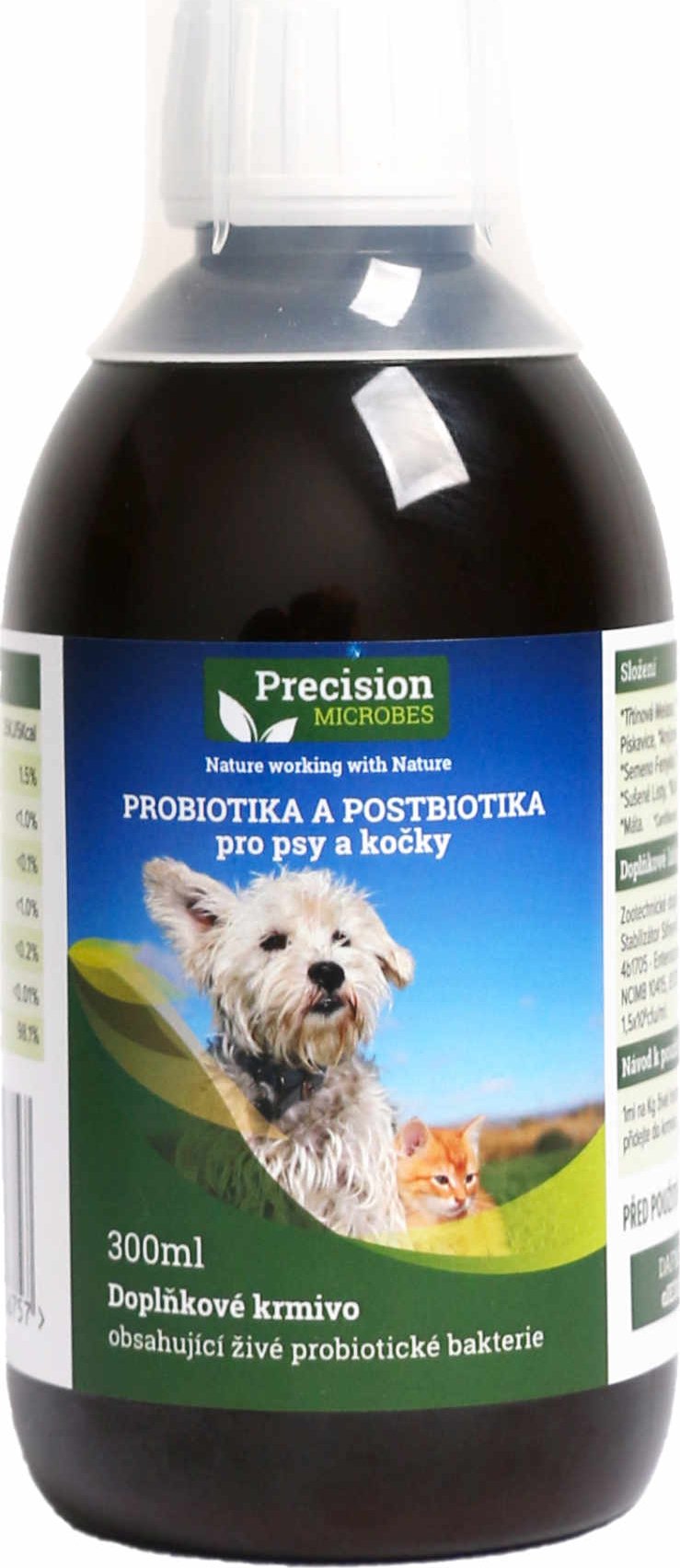 Precision Microbes Probiotika a postbiotika pro psy a kočky 300 ml od ...