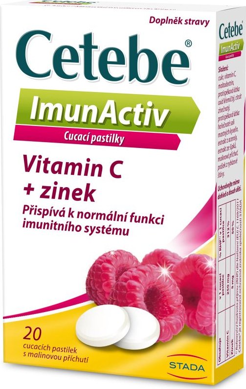 Stada Arzneimittel Cetebe ImunActiv Vitamin C + zinek 20 pas. od 68 Kč ...