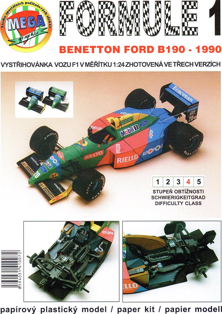 Formule 1: Benetton Ford B190-1990 1:24 - Nakladatelství MegaGraphic od ...