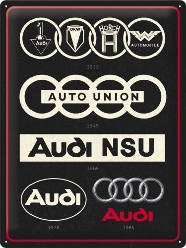 Nostalgic Art Audi Logo Evolution 40 x 30 cm - Zbozi.cz