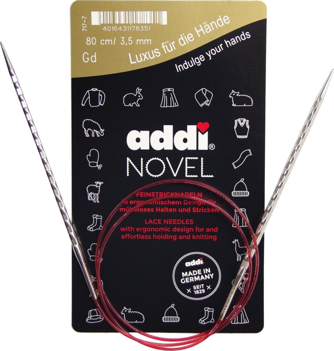 addi Novel 717-7 kruhové jehlice 80 cm/3,5 mm od 195 Kč - Zbozi.cz