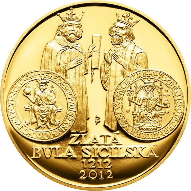 Česká mincovna Zlatá bula sicilská 1 oz 2012 zlatá mince 10000 Kč Proof ...