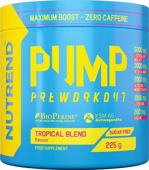 Nutrend Pump Preworkout 225 g Tropical Blend od 365 Kč - Zbozi.cz