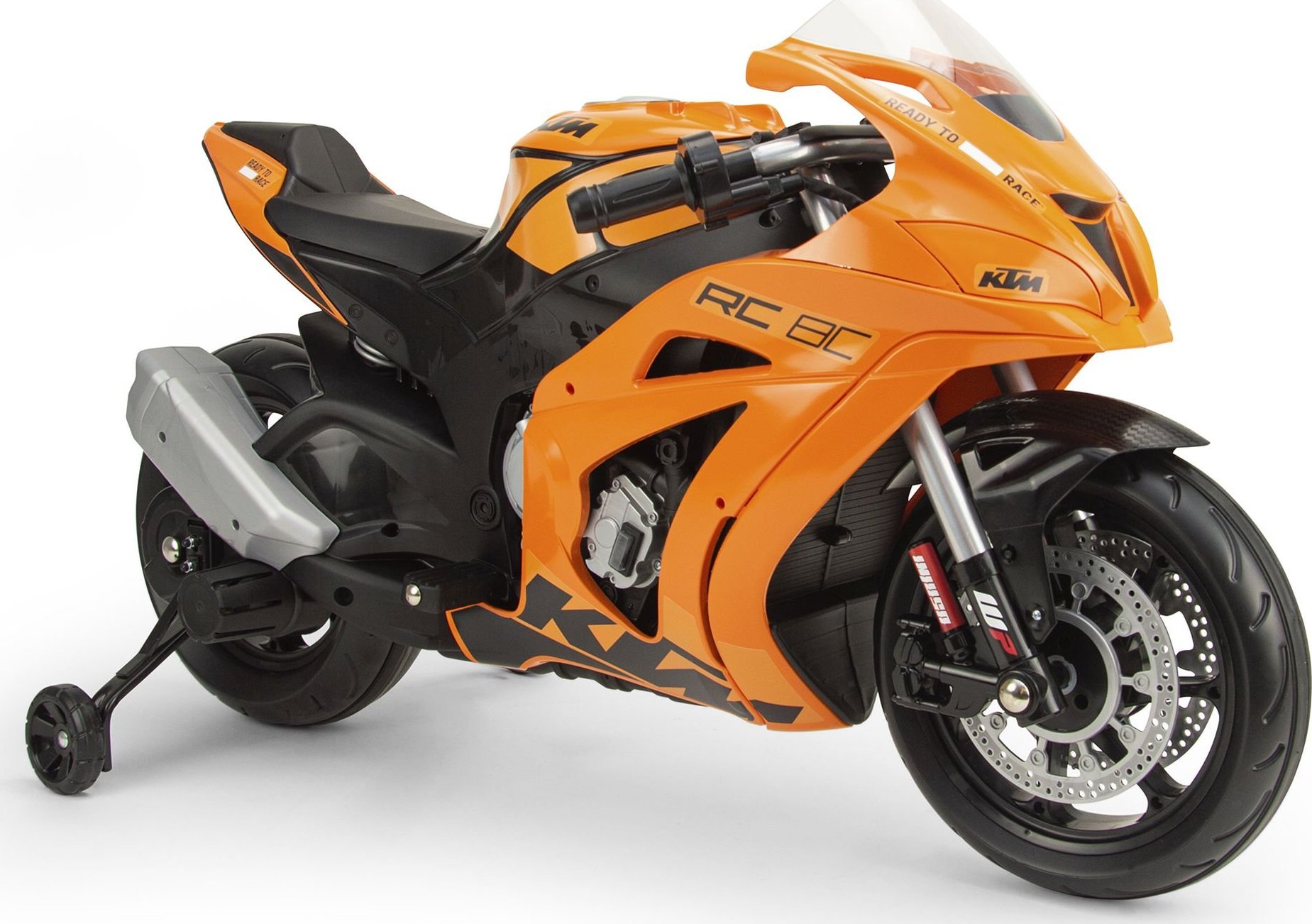 Injusa 6493 Dětská elektrická motorka KTM RC8C 12V se zvuky oranžová ...