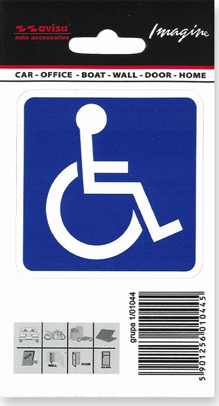 Avisa Invalida samolepka 7 x 7 cm modrá/bílá od 80 Kč - Zbozi.cz