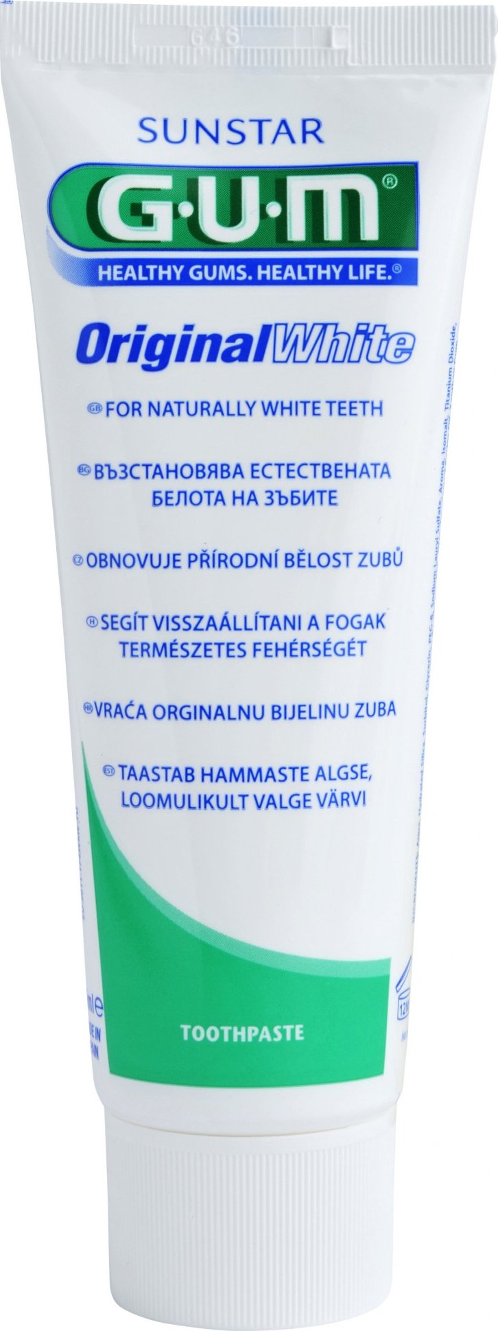 Sunstar Gum Original White zubní pasta bělicí 75 ml od 99 Kč - Zbozi.cz