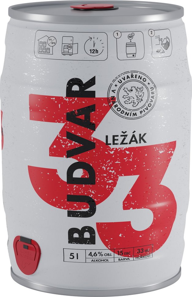Budějovický Budvar 33 11° 5 l soudek - Zbozi.cz