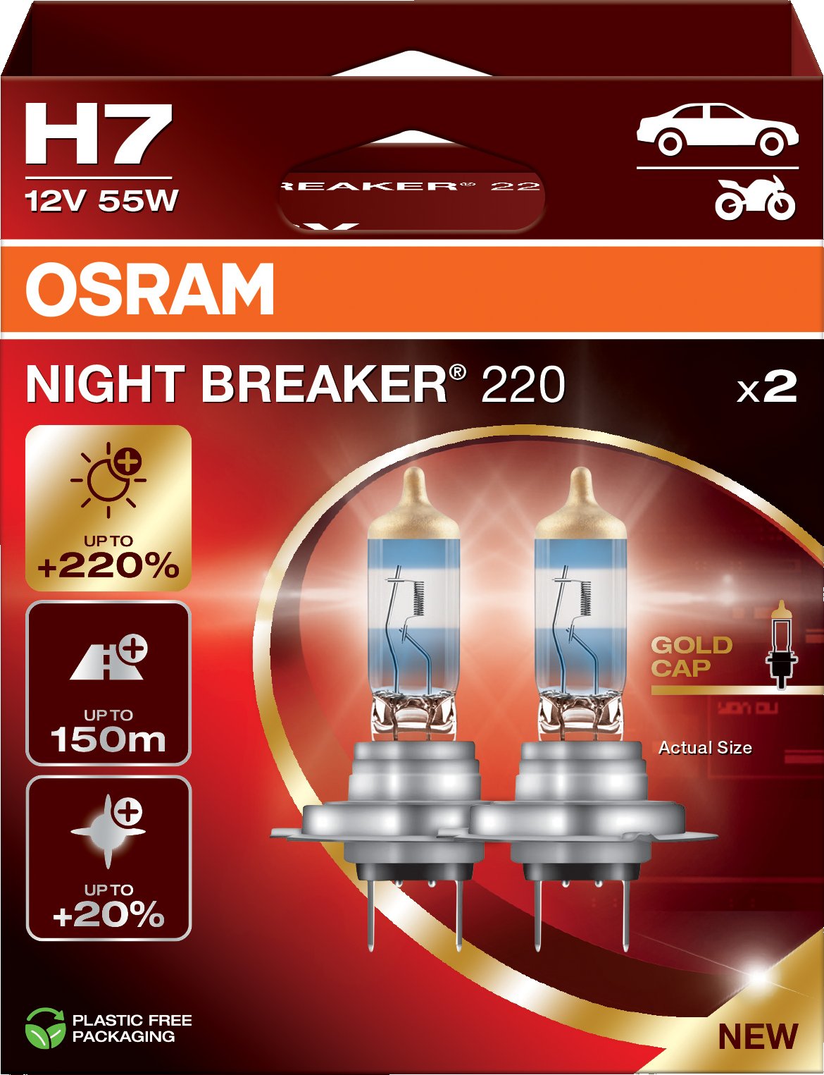 OSRAM Night Breaker 220 64210NB220-2HB H7 12V 55W 2 ks od 620 Kč - Zbozi.cz