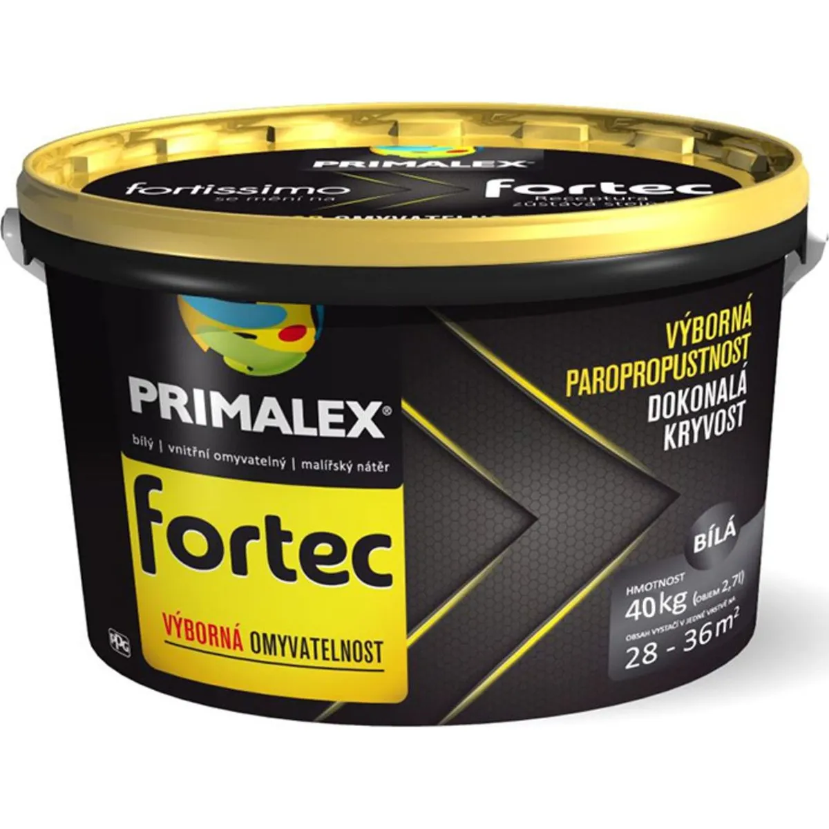 Foto Barva na zeď Primalex Fortec 40 kg bílá - Zbozi.cz