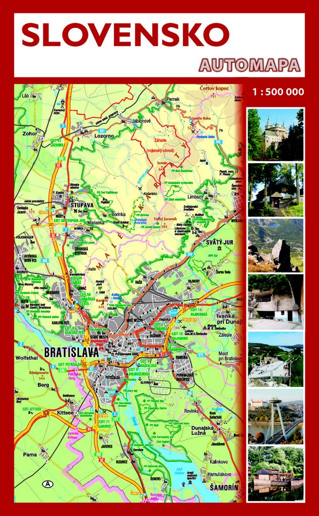 Slovensko: Automapa 1 : 500 000 - Mapa Slovakia (2018) - Zbozi.cz