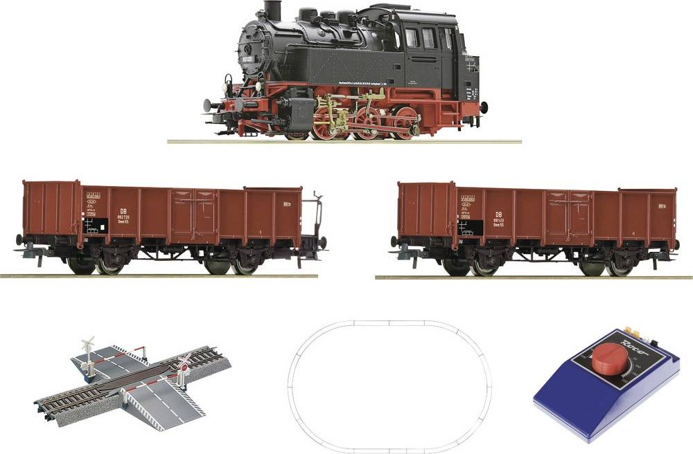 Roco 51160 analogový set s lokomotivou BR80 a nákladním vlakem - Zbozi.cz