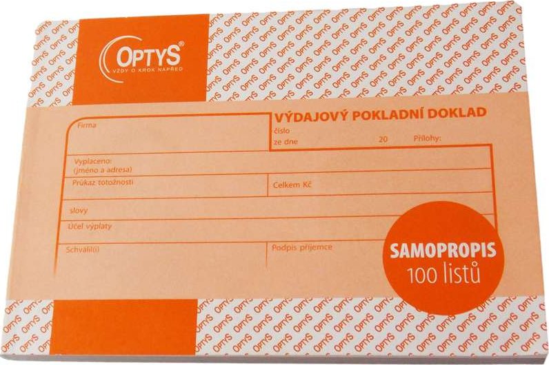 Optys OP1083 výdajový pokladní doklad A6 100 listů od 56 Kč - Zbozi.cz