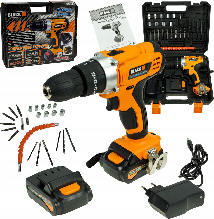 Black 12065 2x 2,0 Ah + nabíječka, kufr - Zbozi.cz