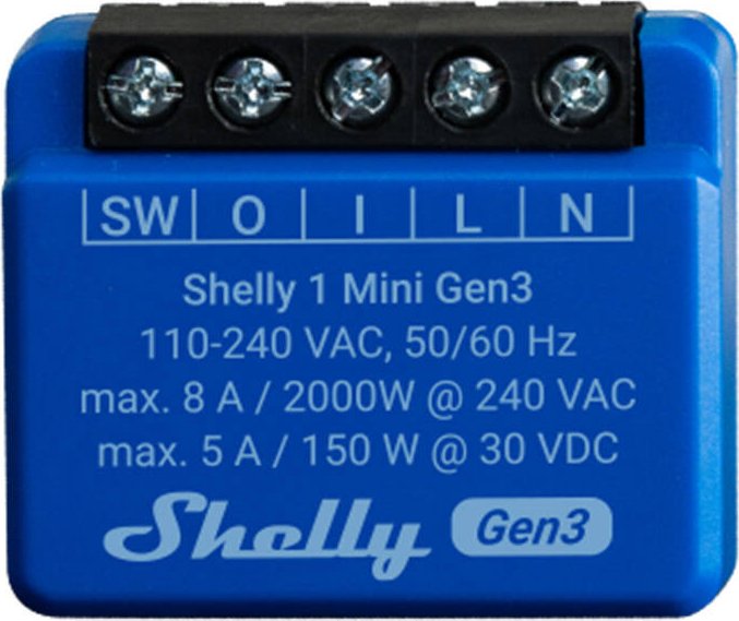 Shelly 1 Mini Gen3 od 312 Kč - Zbozi.cz
