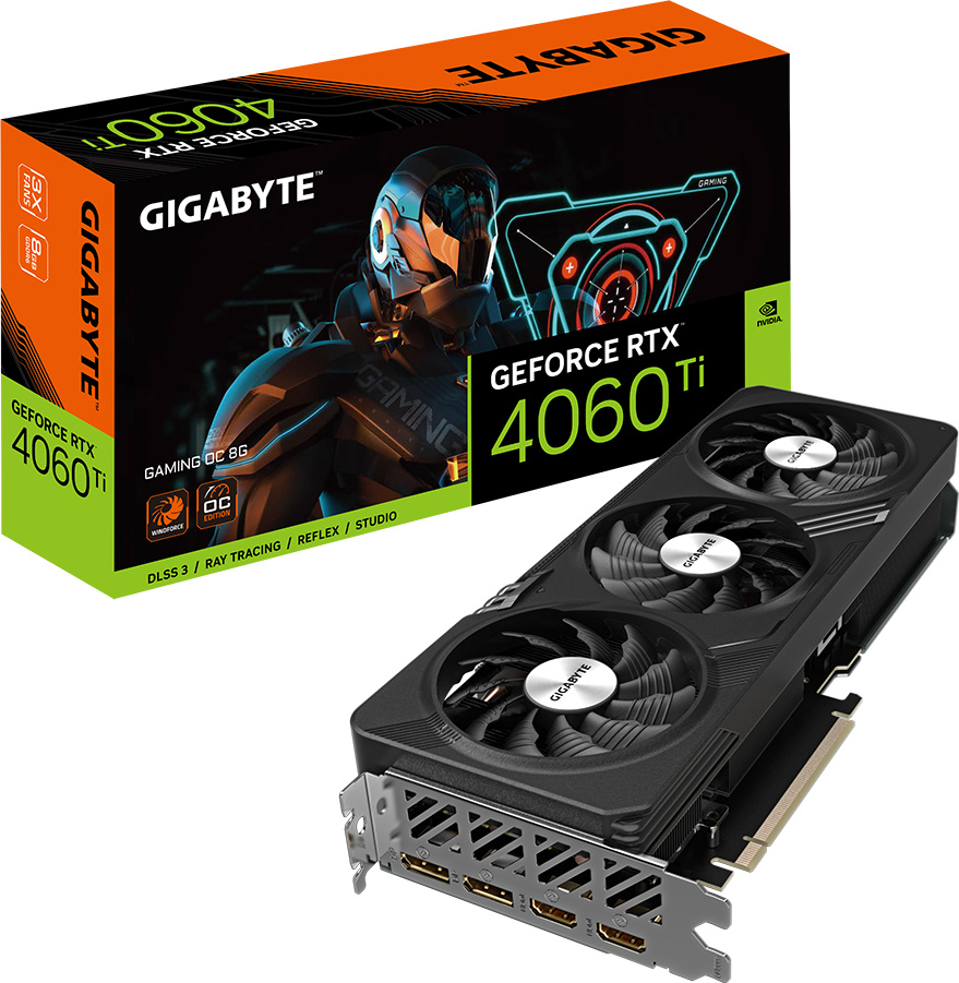 Foto Grafick Karta Gigabyte GeForce RTX 4060 Ti Gaming OC 8 GB GV