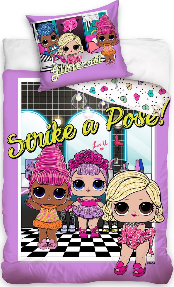 Carbotex L.O.L. Surprise Strike a Pose! 140 x 200 cm, 70 x 90 cm zipový ...