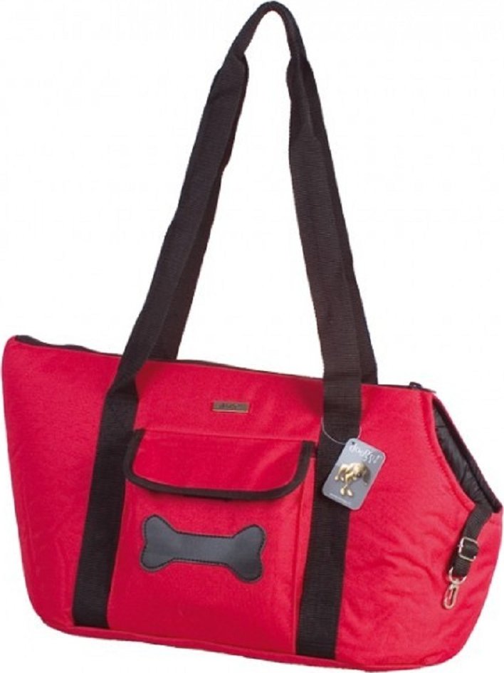 Taška pro psy 44,5 x 23 x 28 cm červená/kost - Zbozi.cz