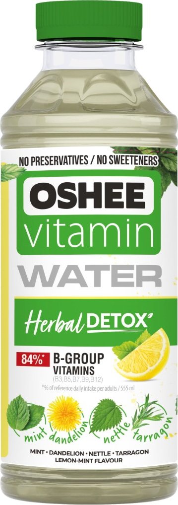 Oshee Vitamin Water Detox & Herbal estragon/máta/pampeliška/kopřiva 555 ...