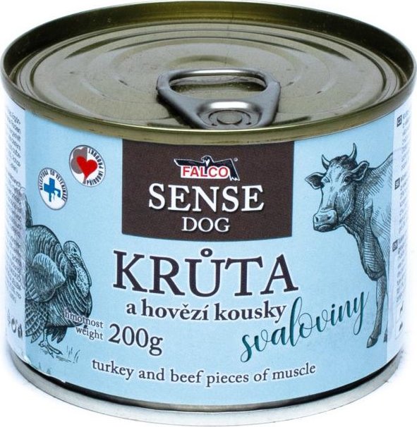 Recenze Falco Sense Dog krůta a hovězí kousky svaloviny 200 g - Zbozi.cz