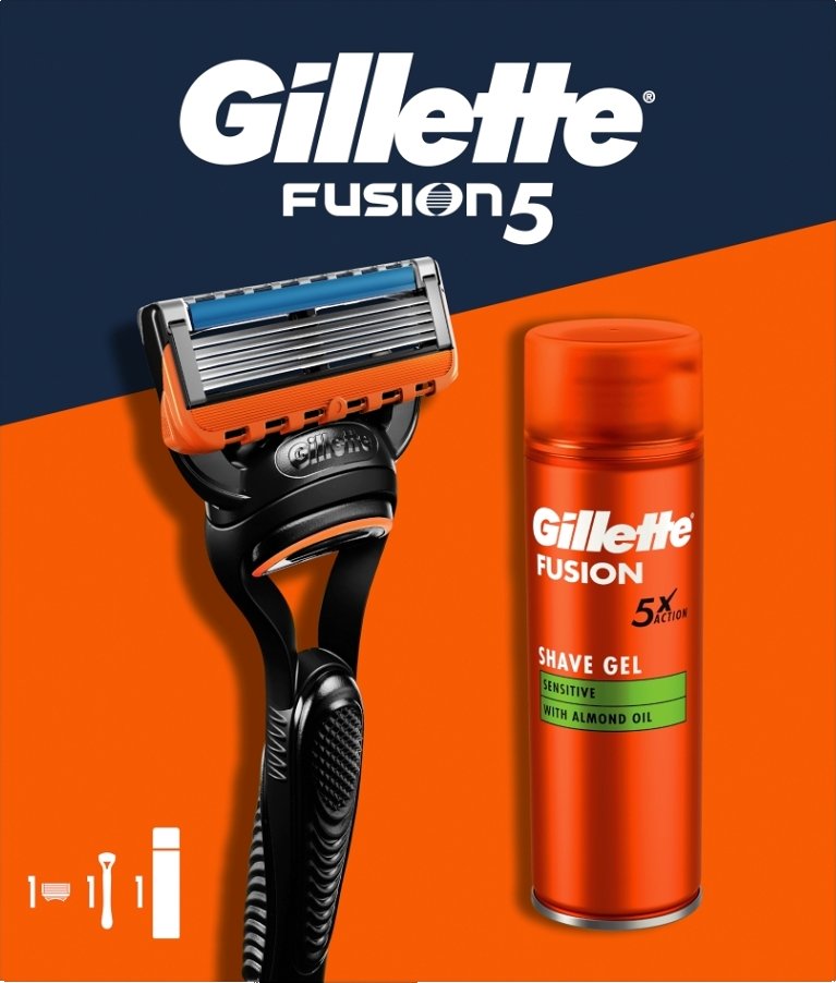 Gillette Fusion 5 + Gillette Fusion 5 Shave Gel - Zbozi.cz