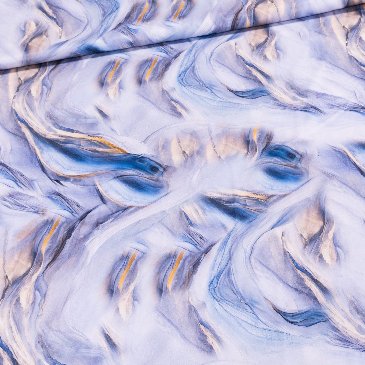 Šatovka umělé hedvábí modrý mramor 1,5/1 m od 413 Kč - Zbozi.cz