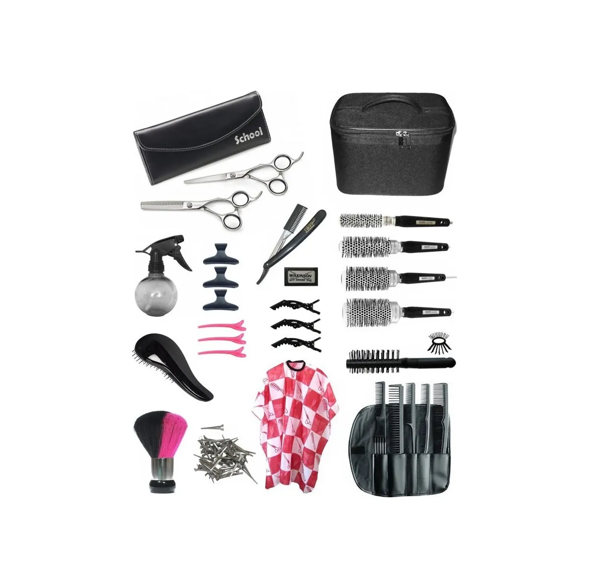 Foto Kosmetický kufr Duko-Exim School Set Red kadeřnický set pro učně s ...