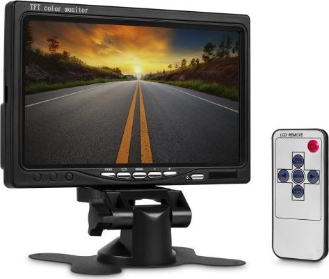 Automonitor LCD TFT monitor do auta 7" černý 12 V od 998 Kč - Zbozi.cz