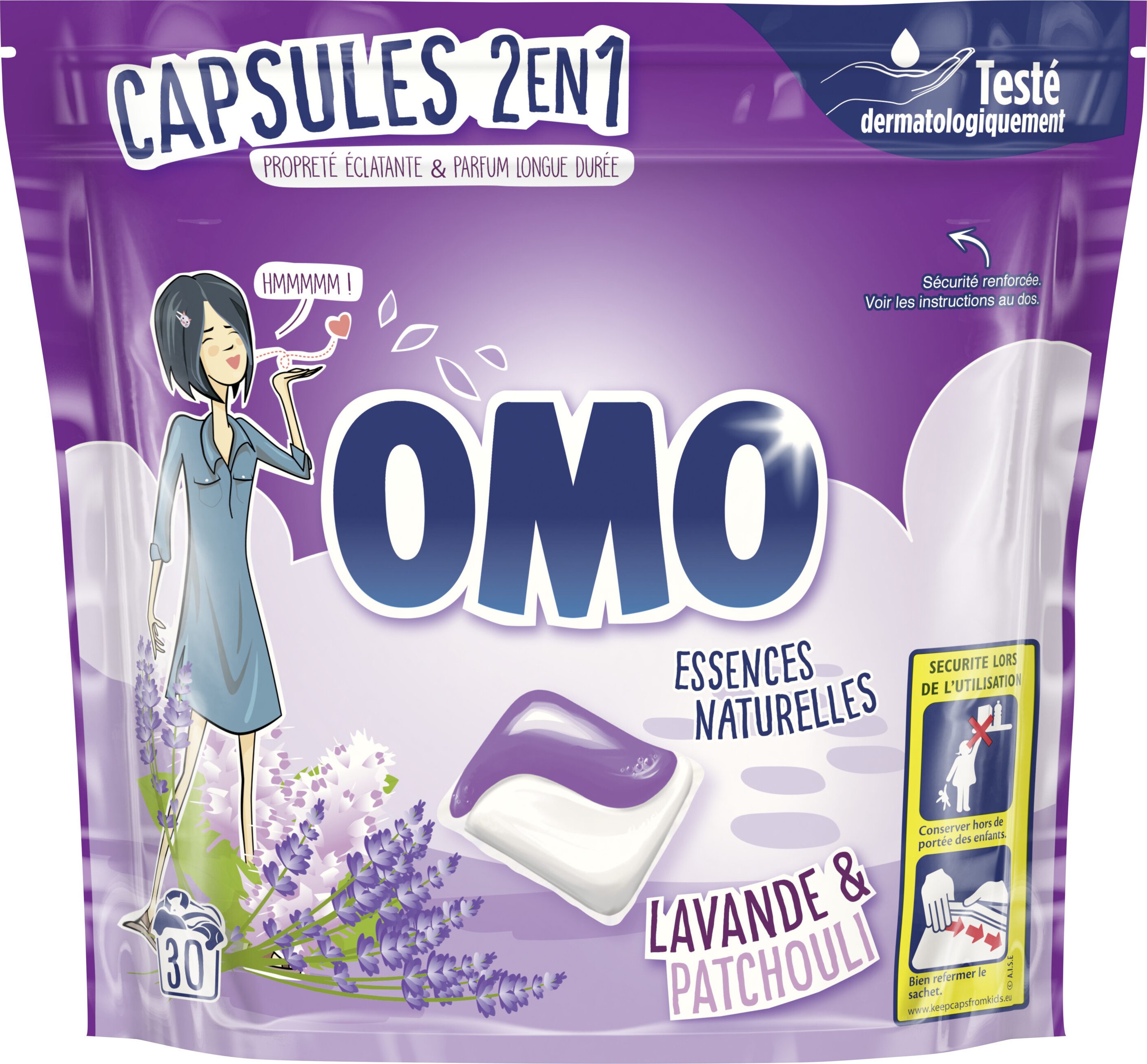 OMO Capsules 2en1 Lavende & Patchouli 30 ks - Zbozi.cz