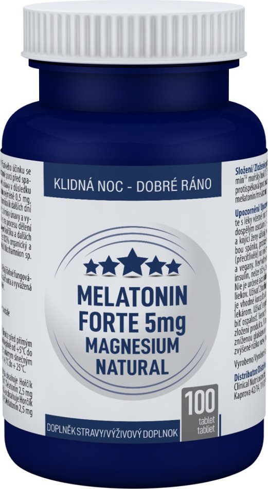 Clinical Nutricosmetics Melatonin Forte 5 mg Magnesium Natural - Zbozi.cz