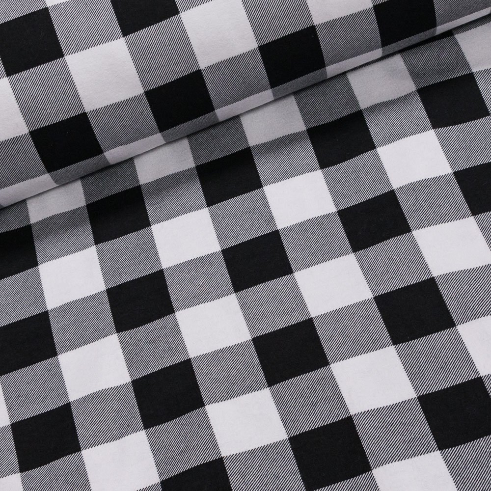 Orbytex Bavlněný flanel K-05 černá/bílá kostka 1,5/1 m - Zbozi.cz