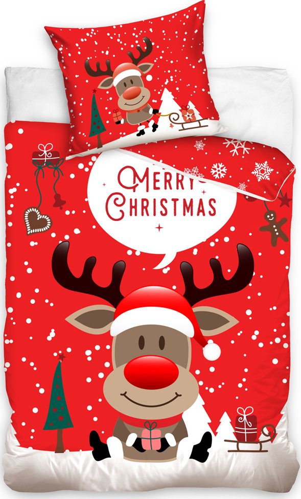 TipTrade Sob Rudolf červené 140 x 200, 70 x 90 cm zipový uzávěr - Zbozi.cz