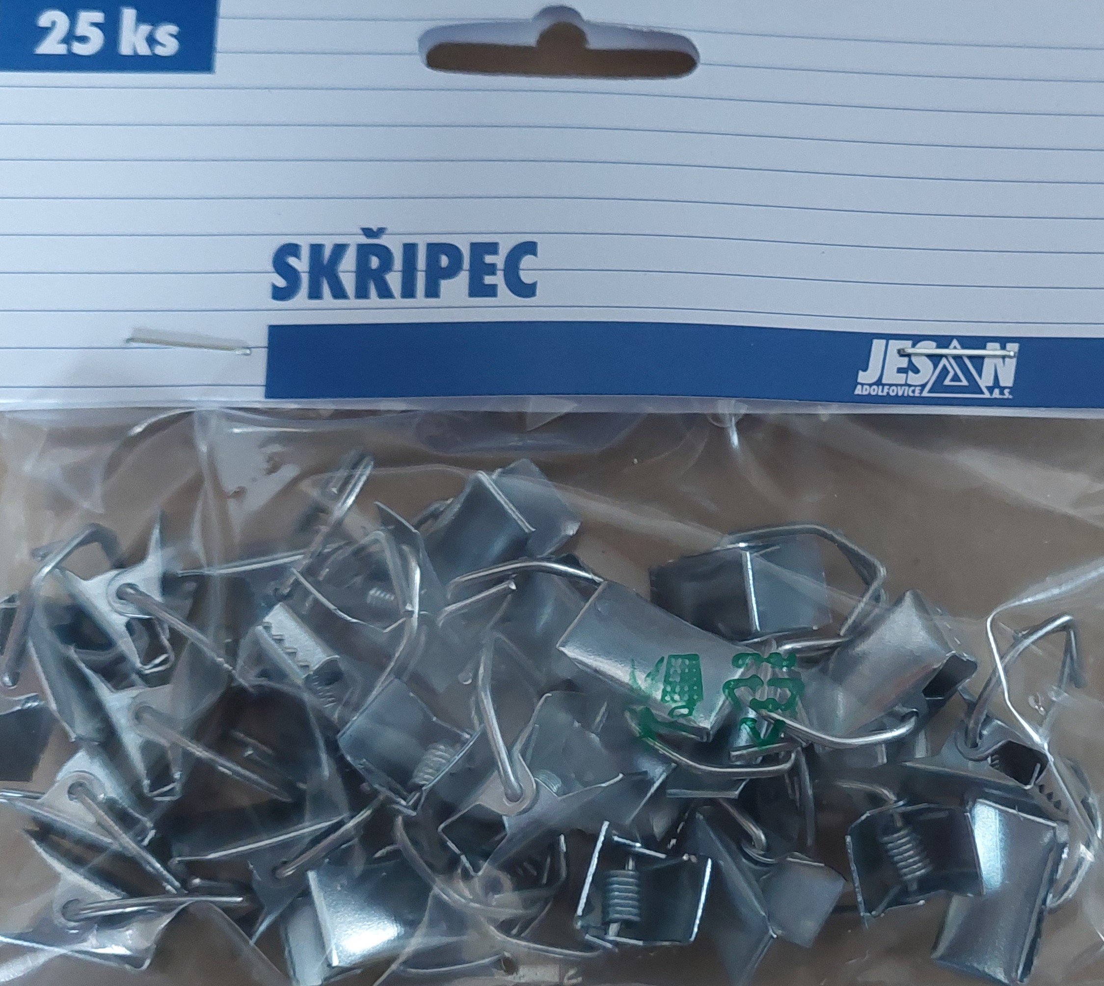 Jesan T162 záclonový skřipec kovový 25 ks od 132 Kč - Zbozi.cz