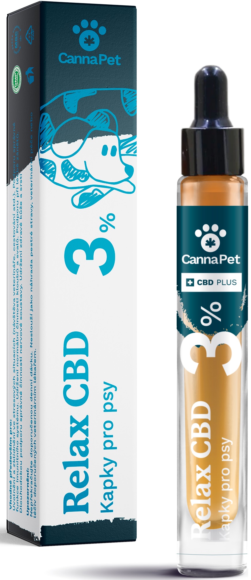CannaPet Relax CBD kapky pro psy 3 % 7 ml - Zbozi.cz