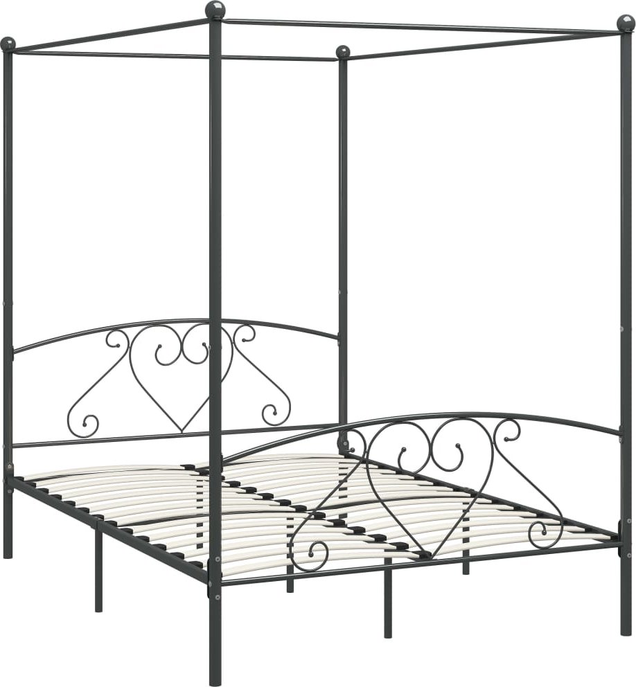 Kovová postel s nebesy 140 x 200 cm - Zbozi.cz