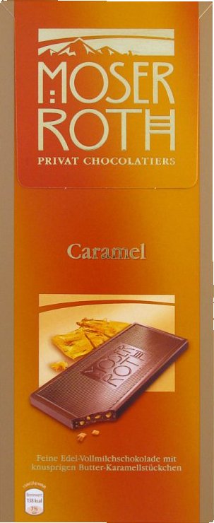 Moser Roth Caramel mléčná s kousky karamelu 125 g od 79 Kč - Zbozi.cz