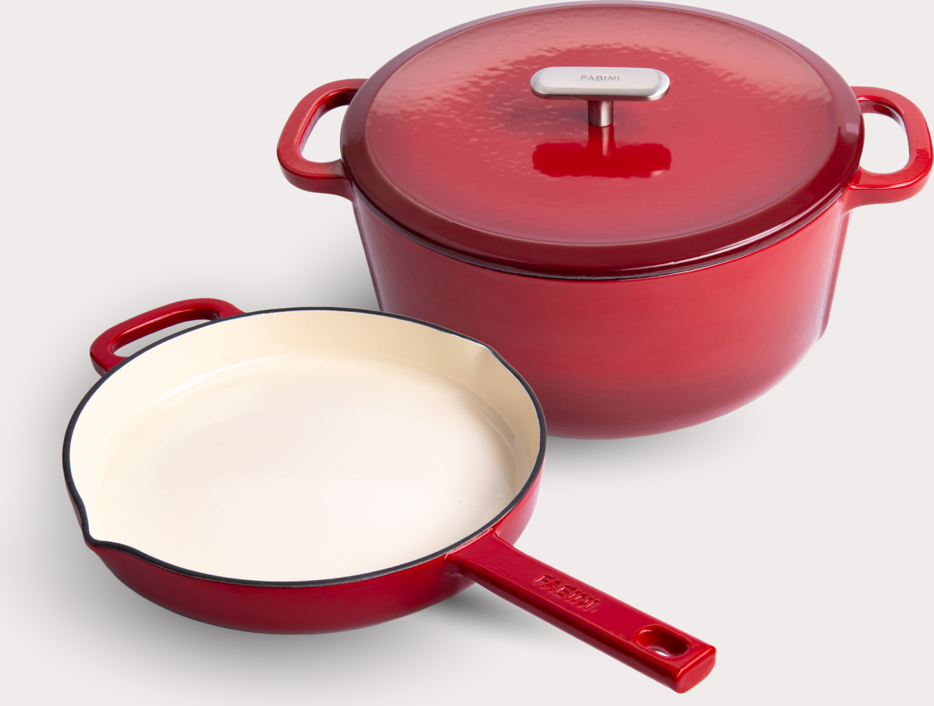 Fabini Sada smaltované litinové pánve a kastrolu 26 cm 2 ks - Zbozi.cz