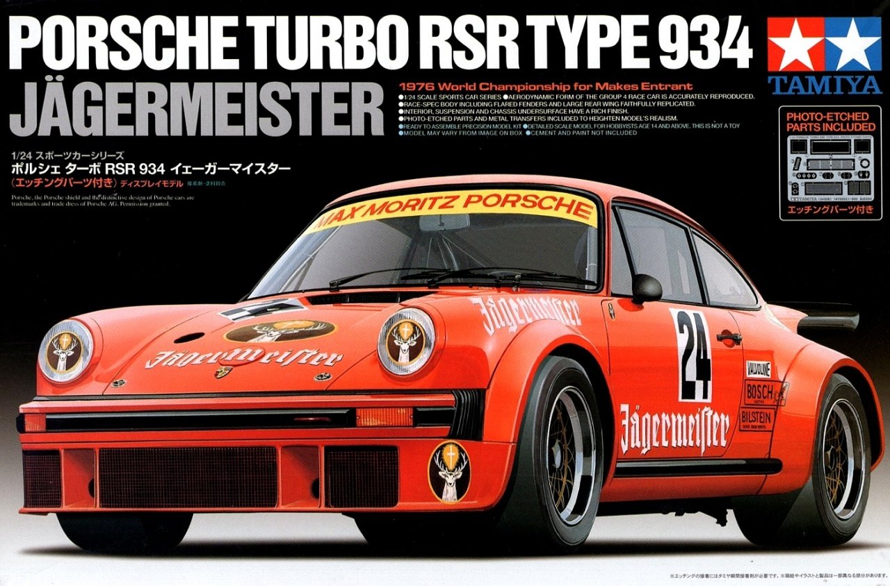 Tamiya Porsche Turbo RSR Type 934 Jägermeister 1:24 od 892 Kč - Zbozi.cz